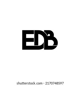 Edb Letter Original Monogram Logo Design Stock Vector (Royalty Free ...
