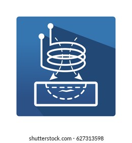Eddy Current Pictogram Science Studies Flat Stock Vector (Royalty Free ...