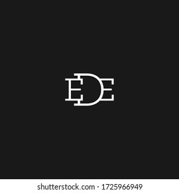 Ede Letter Logo Icon Vector Minimal Stock Vector (Royalty Free ...