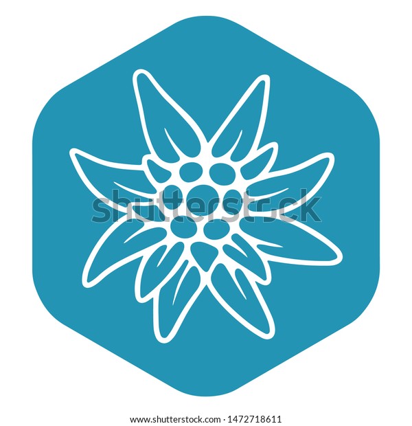 Edelweiss Badge Simple Illustration Vector Edelweiss 스톡 벡터(로열티 프리 ...