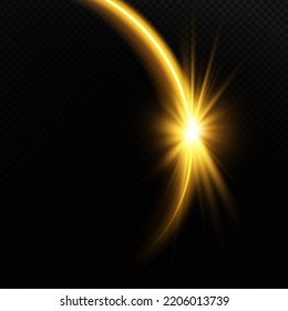 Edge Golden Solar Eclipse On Black Stock Vector (Royalty Free) 2206013739 | Shutterstock