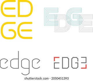 Edge Letters Font Logo Typography Stock Vector (Royalty Free ...