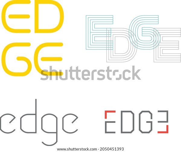 Edge Letters Font Logo Typography Stock Vector (Royalty Free ...