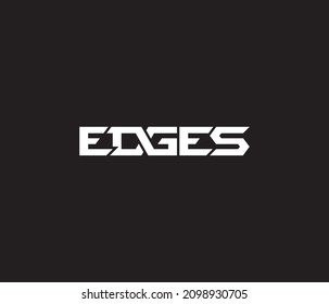 Edges Logo Design Text Letter Typhography Stock Vector (Royalty Free ...