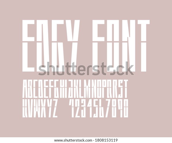 Edgy Condensed Font Set Vector Format Stock Vector (Royalty Free ...