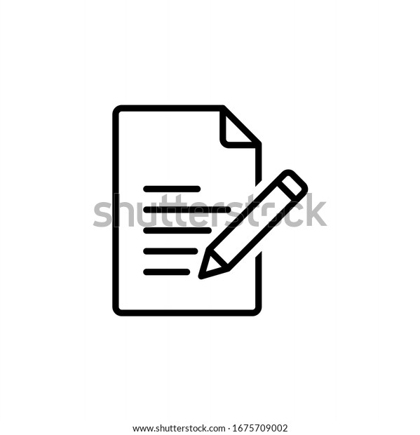 Edit file icon, note, sign up icon vector illustration