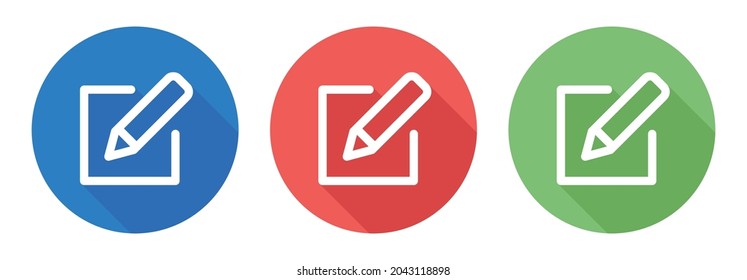 Edit Icon Symbol Vector On Button Stock Vector (Royalty Free ...