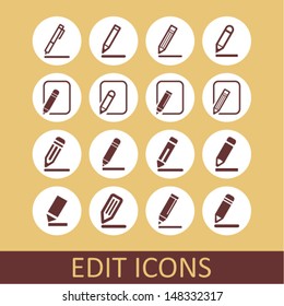 Edit Icon Set Stock Vector (Royalty Free) 148332533