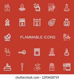 Editable 22 Flammable Icons Web Mobile Stock Vector (Royalty Free ...