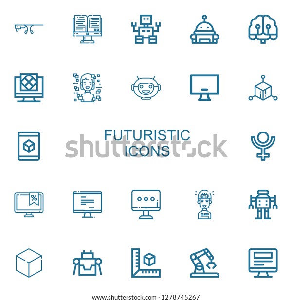 Editable 22 Futuristic Icons Web Mobile Stock Vector (Royalty Free ...