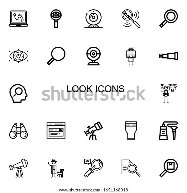 Editable 22 Look Icons Web Mobile Stock Vector (Royalty Free ...