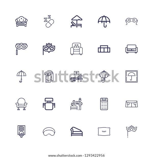 Editable 25 Comfort Icons Web Mobile Stock Vector (Royalty Free) 1293422956