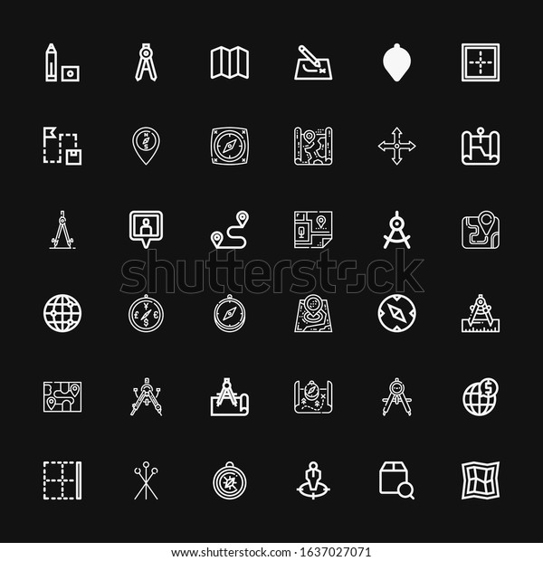 Editable 36 Cartography Icons Web Mobile Stock Vector (Royalty Free ...