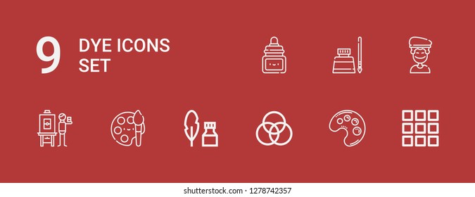 Editable 9 Dye Icons Web Mobile Stock Vector (Royalty Free) 1278742357 ...