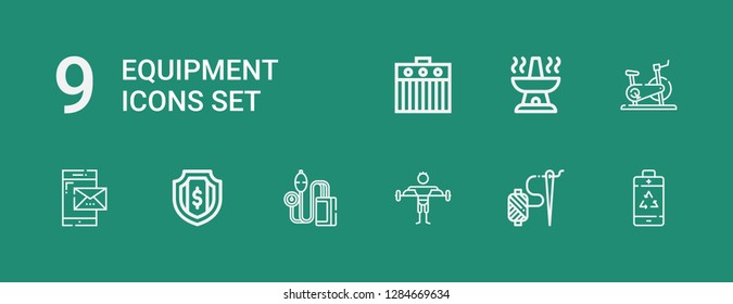 Editable 9 Equipment Icons Web Mobile Stock Vector (Royalty Free ...