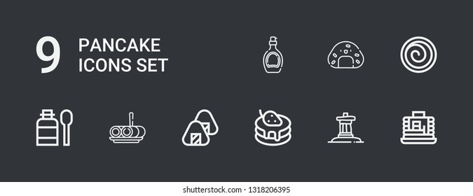 Editable 9 Pancake Icons Web Mobile Stock Vector (Royalty Free ...