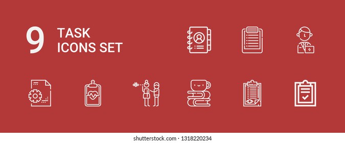 Editable 9 Task Icons Web Mobile Stock Vector (Royalty Free) 1318220234 ...