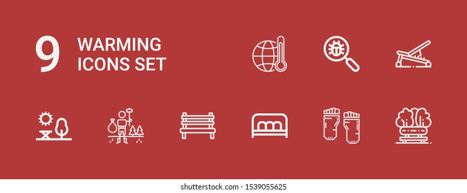 Editable 9 Warming Icons Web Mobile Stock Vector (Royalty Free ...