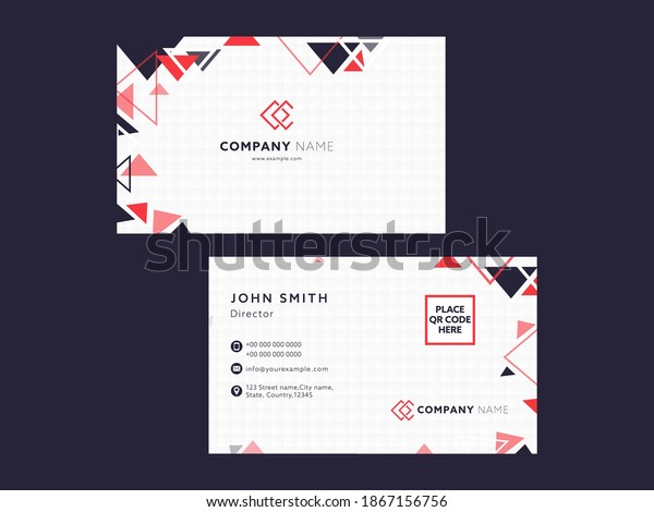 Editable Business Visiting Card Triangle Shapes Stock Vector (Royalty ...