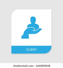 Editable Filled Client Icon Business People Stock Vector (Royalty Free ...