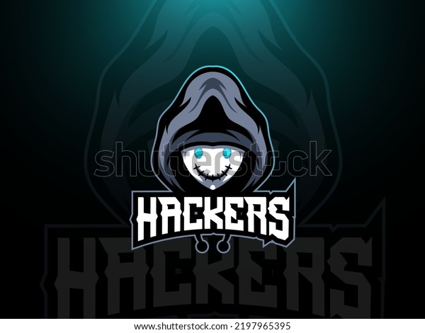 Editable Hackers Mascot Logo Template Stock Vector (Royalty Free ...