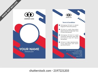 Editable Id Card Template Company Corporate Stock Vector (Royalty Free ...