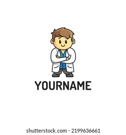 Editable Illustrated Doctor Logo Template Stock Vector (Royalty Free ...
