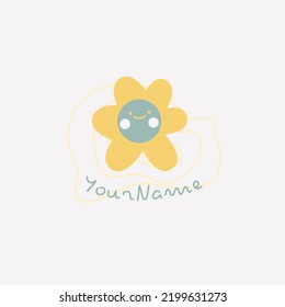 Editable Illustrated Kids Learning Center Logo Stock Vector (Royalty ...