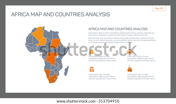 Editable Infographic Template Africa Map Countries Stock Vector ...