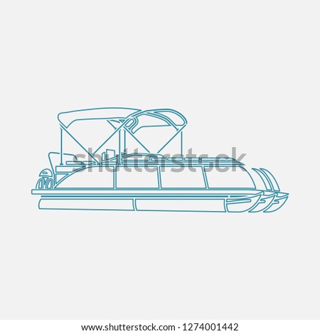 Pontoon Boat Drawing | Free download on ClipArtMag