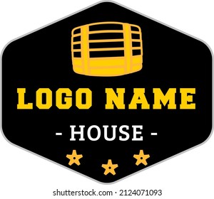 Editable Logo Bar Restaurant Stock Vector (Royalty Free) 2124071093 ...