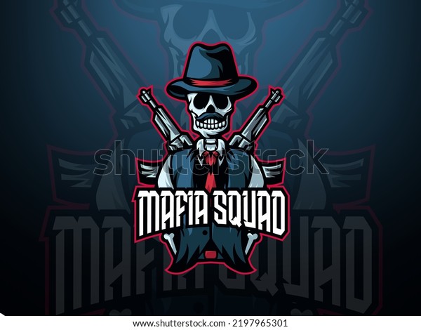 Editable Mafia Squad Mascot Logo Template Stock Vector (Royalty Free ...