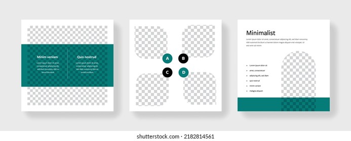 Editable Mobile Social Media Layouts Minimalist Stock Vector (Royalty ...