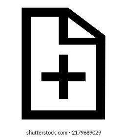 Editable New Document Add Symbol Design Stock Vector (Royalty Free ...