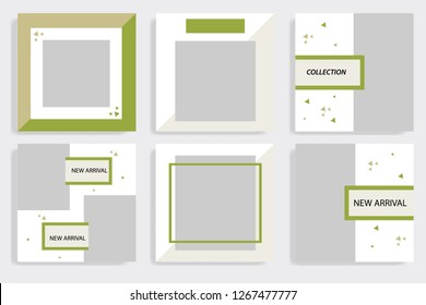 Editable Social Media Post Pack Template Stock Vector (Royalty Free ...