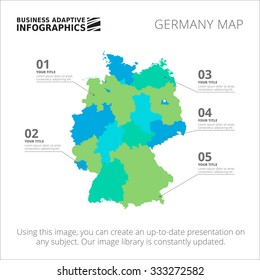 Vektor Stok Editable Template Detailed Map Germany Markers (Tanpa ...
