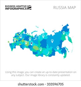 Editable Template Detailed Map Russia Map Stock Vector (Royalty Free ...