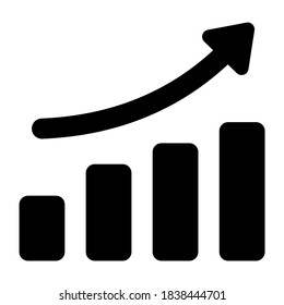 Editable Vector Growth Chart Increase Graph Stock Vector (Royalty Free ...