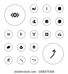 Editable Vector Healthy Icons Peach Lemon Stock Vector (Royalty Free ...