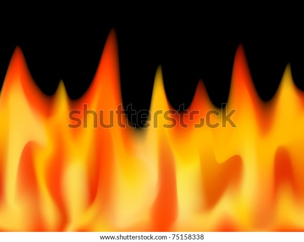 Editable Vector Illustration Flames Made Gradient Stock Vector (Royalty ...