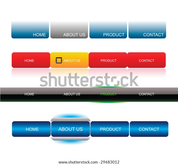 Editable Website Vector Buttons Stock Vector (Royalty Free) 29683012 Editable Website Vector Buttons Stock Vector (Royalty Free) 29683012