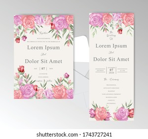Editable Wedding Invitation Card Template Beautiful Stock Vector ...