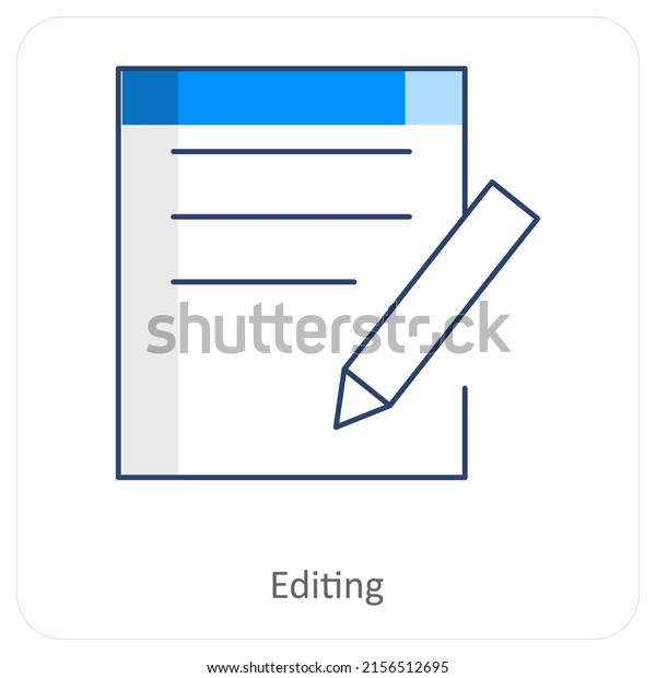 Editing Paper Icon Concept Stock Vector (Royalty Free) 2156512695 ...