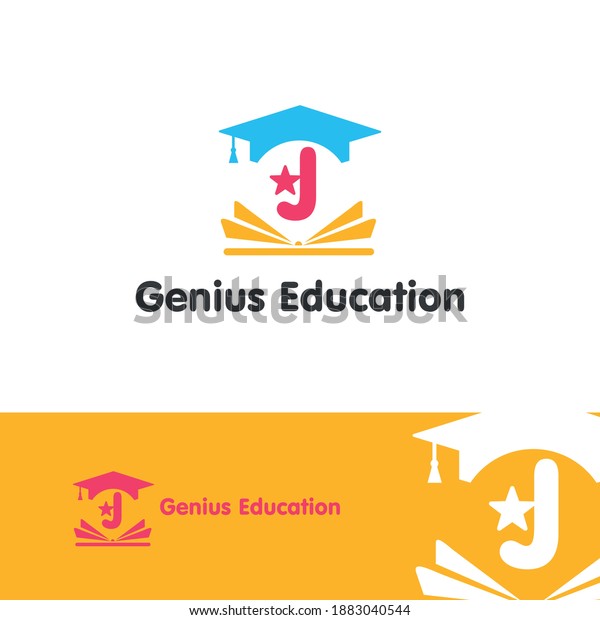 Education Academy Letter J Logo Concept Stock Vector (Royalty Free ...
