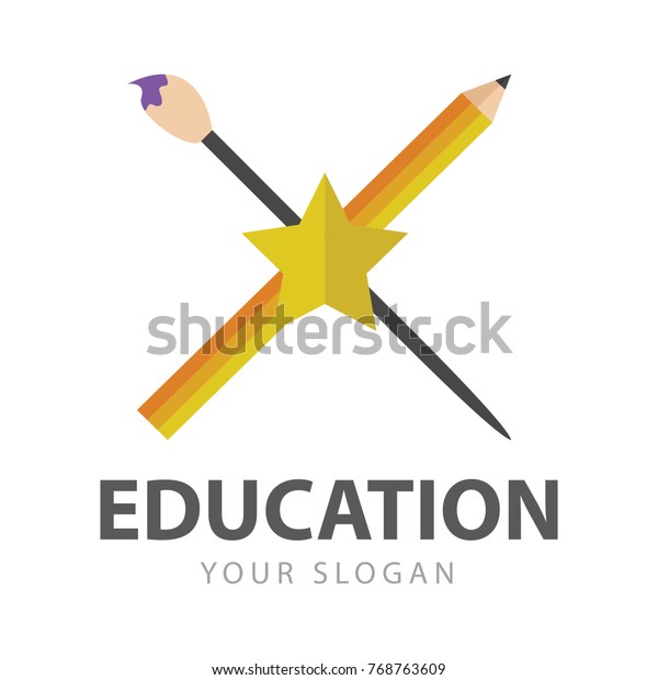 Education Art School Logo Vector Illustration Stock Vector (Royalty ...