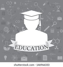 Education Background Icons Education Vector Eps10 Stock Vector (Royalty ...