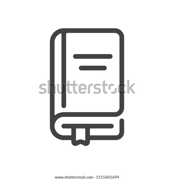 Education Book Dictionary Outline Icon Vector Stock Vector (Royalty ...