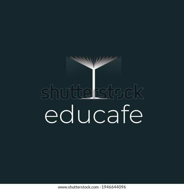 Education Cafe Logo Open Book Concept Stock Vector (Royalty Free ...