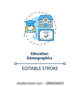 Education Demographics Concept Icon Educational Attainment Stock Vector ...