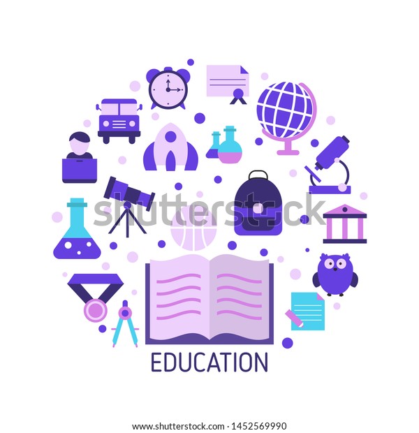 Education Design Concept Education School University Stock Vector ...